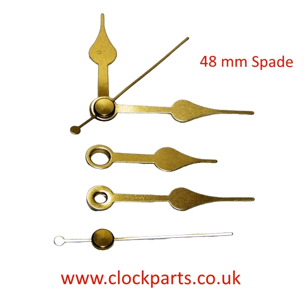 48mm Gold Spade • Clock Parts