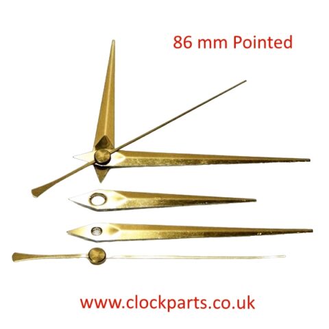 86mm Gold Pointed • Clock Parts